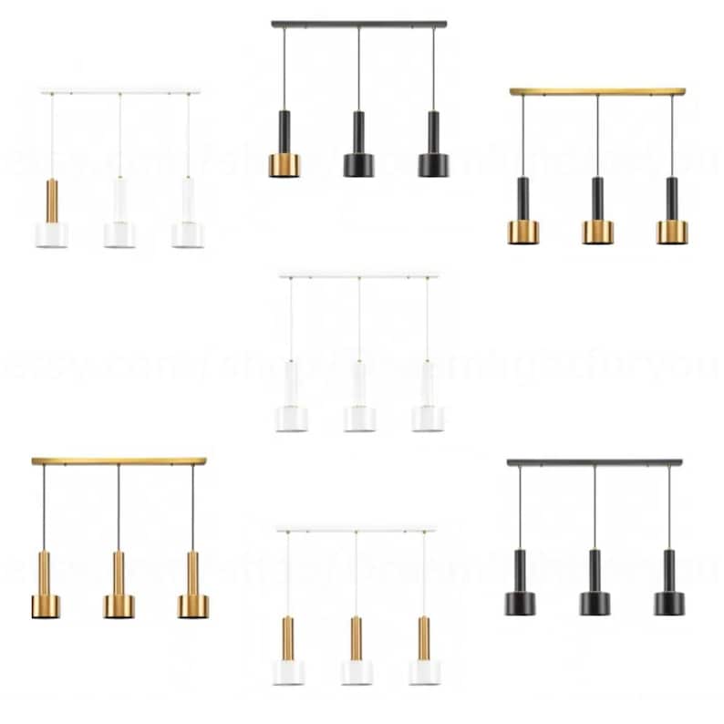 Kitchen Bar Hanging Lights Tube Shaped Pendant Light for Kitchen Island ...