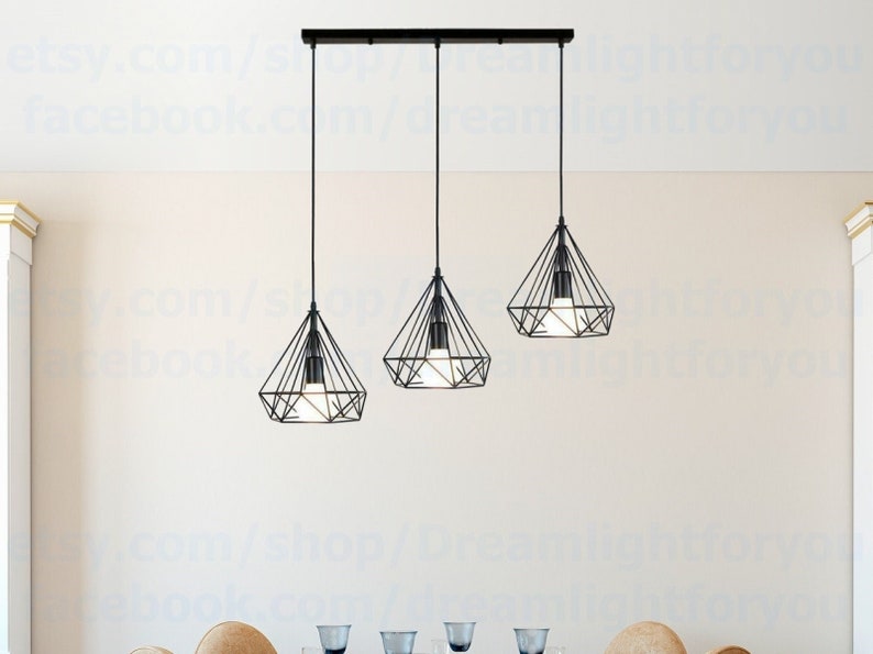 Wire Cage Flush Mount Ceiling Light Fixture Diamond Shape Wire - Etsy