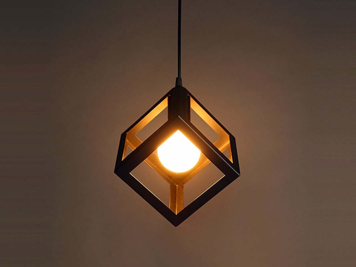 Iron Cube Pendant Light Stylish Chandelier Hanging Cube - Etsy