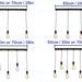 Multi Light Linear Ceiling Pendant Light 3 5 7 Light Ceiling - Etsy