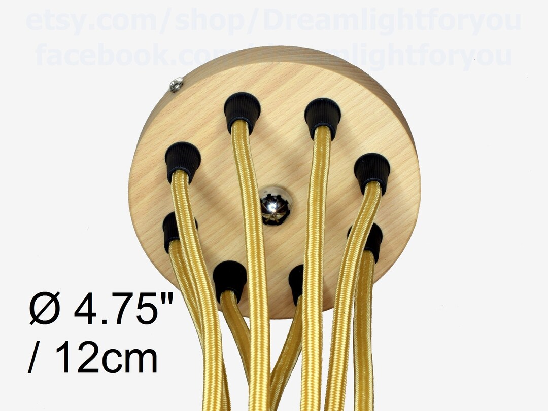 Wooden Ceiling Canopy 2-12 Ports Ceiling Rose Lighting Spare Parts ...