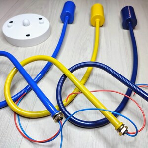 Yellow & Blue Triple Ceiling Light Fixture Nursery Chandelier - Etsy