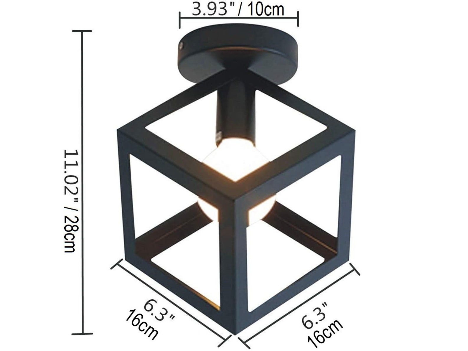 Pyramid Flush Mount Light Ceiling Lighting Fixture Pendant - Etsy