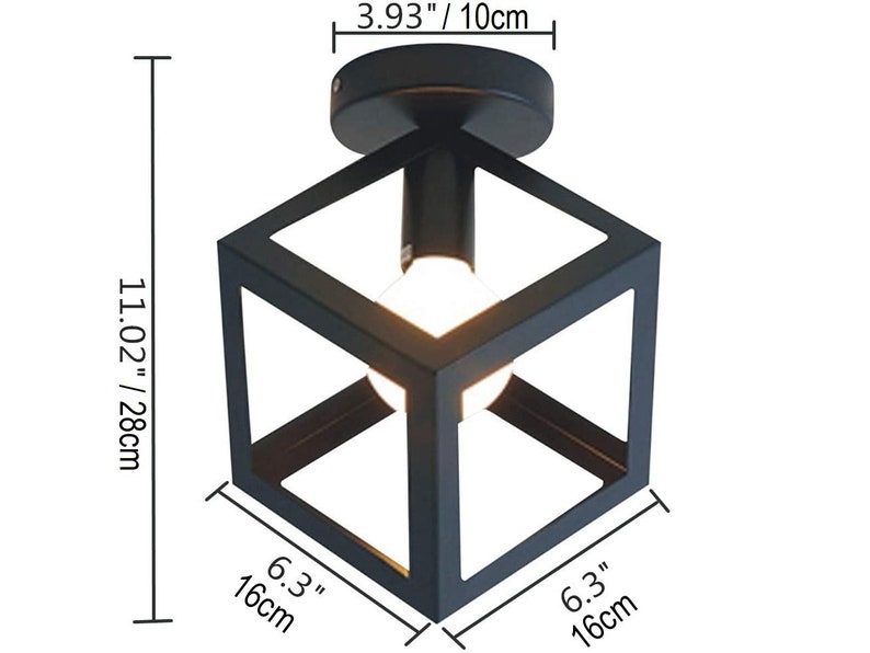 Pyramid Flush Mount Light Ceiling Lighting Fixture Pendant - Etsy