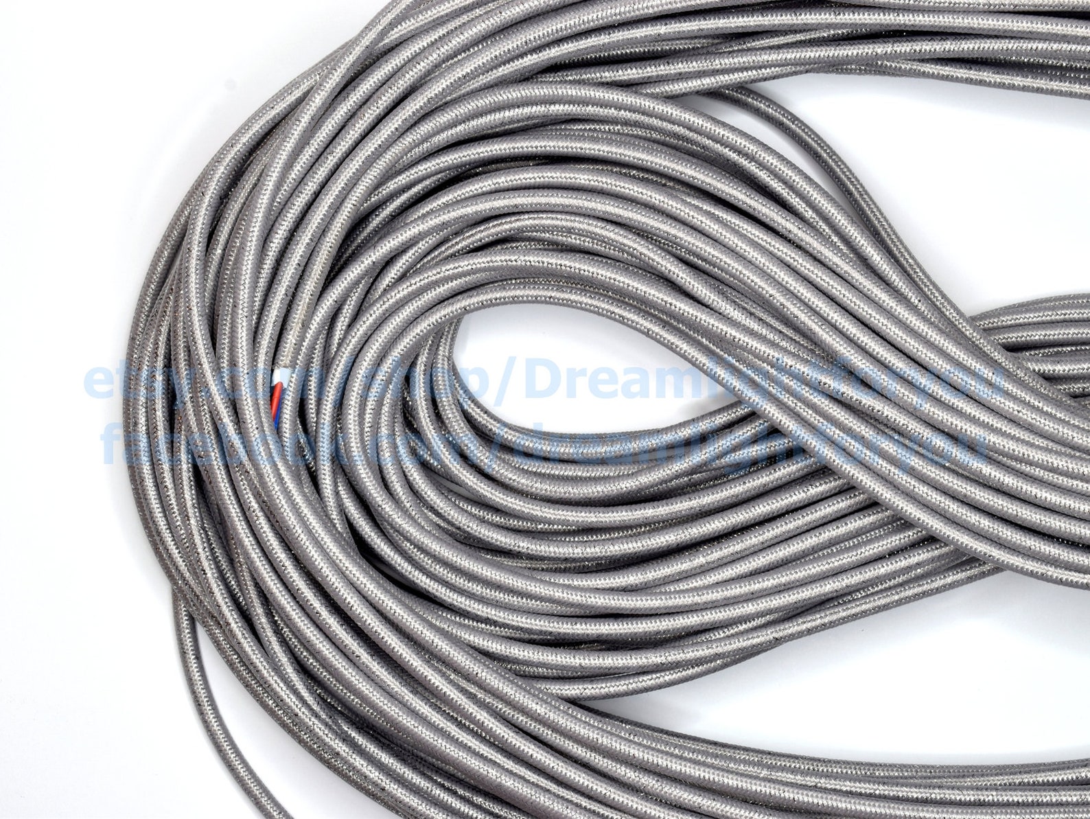 Sparkling Lamp Cord Glitter Gold Cloth Covered Wire Silver Golden ...