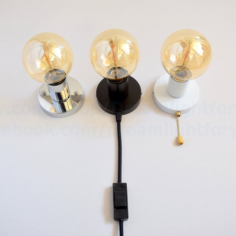 Minimalist Sconce / Ceiling Light Fixture Wall Plug in Light - Etsy