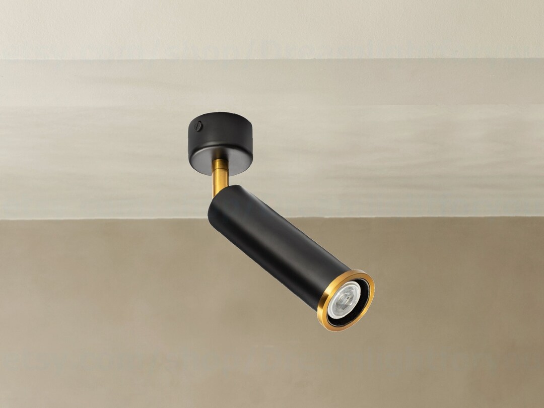 Black Spotlight Ceiling Light Cylindrical Lamp Spotlight Lamp Projector ...