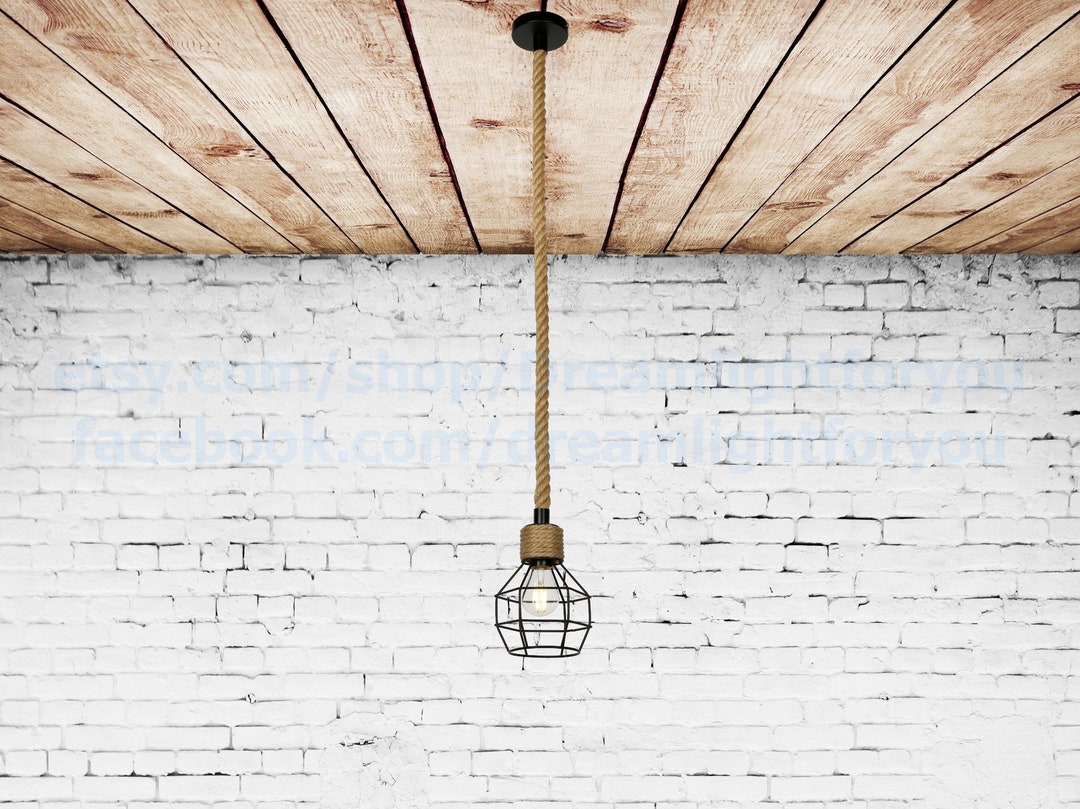 Cage Shade Farmhouse Rustic Lighting Industrial Lighting Rustic Light ...