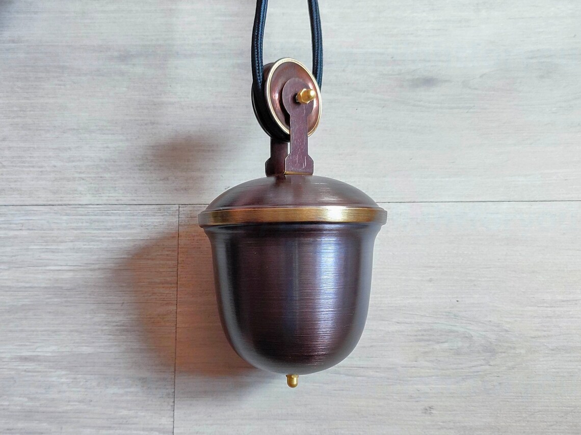 Counterweight Light Brass Rise and Fall Pendant Light Pulley Pendant ...