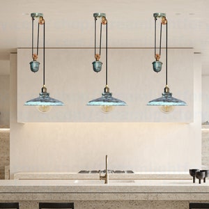 Counterweight Light Brass Rise and Fall Pendant Light Pulley Pendant ...