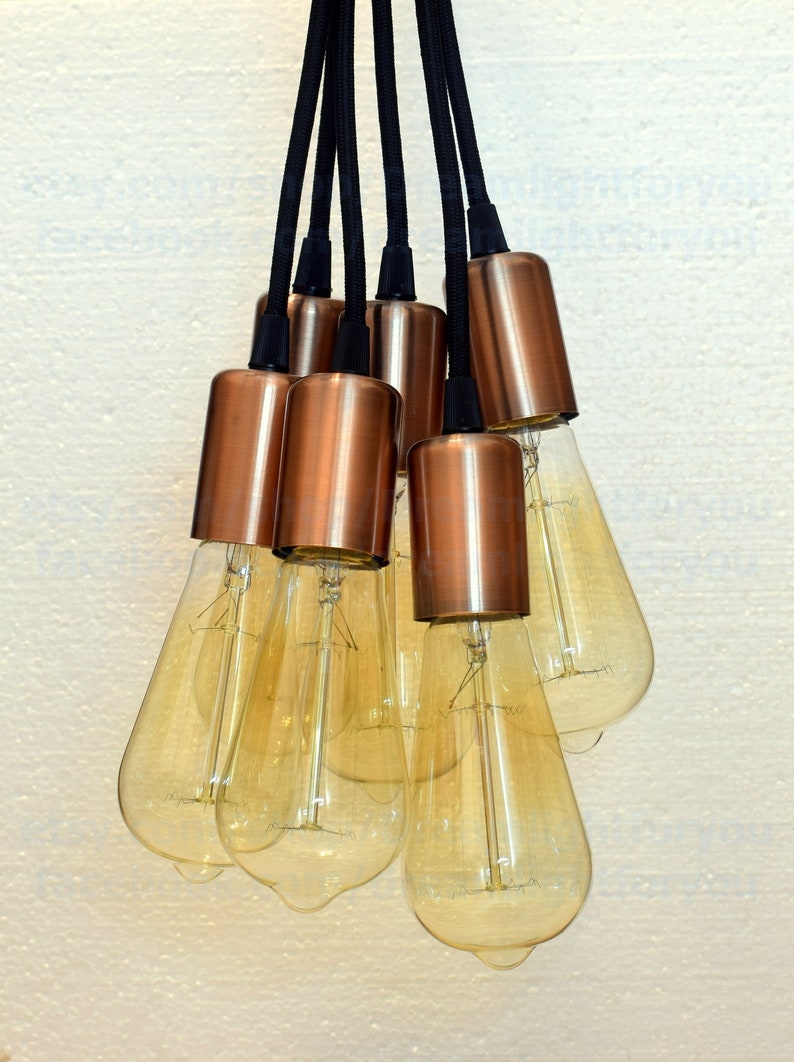 Dining Room Light Fixture Copper Spider Light Fixture 3-20 - Etsy