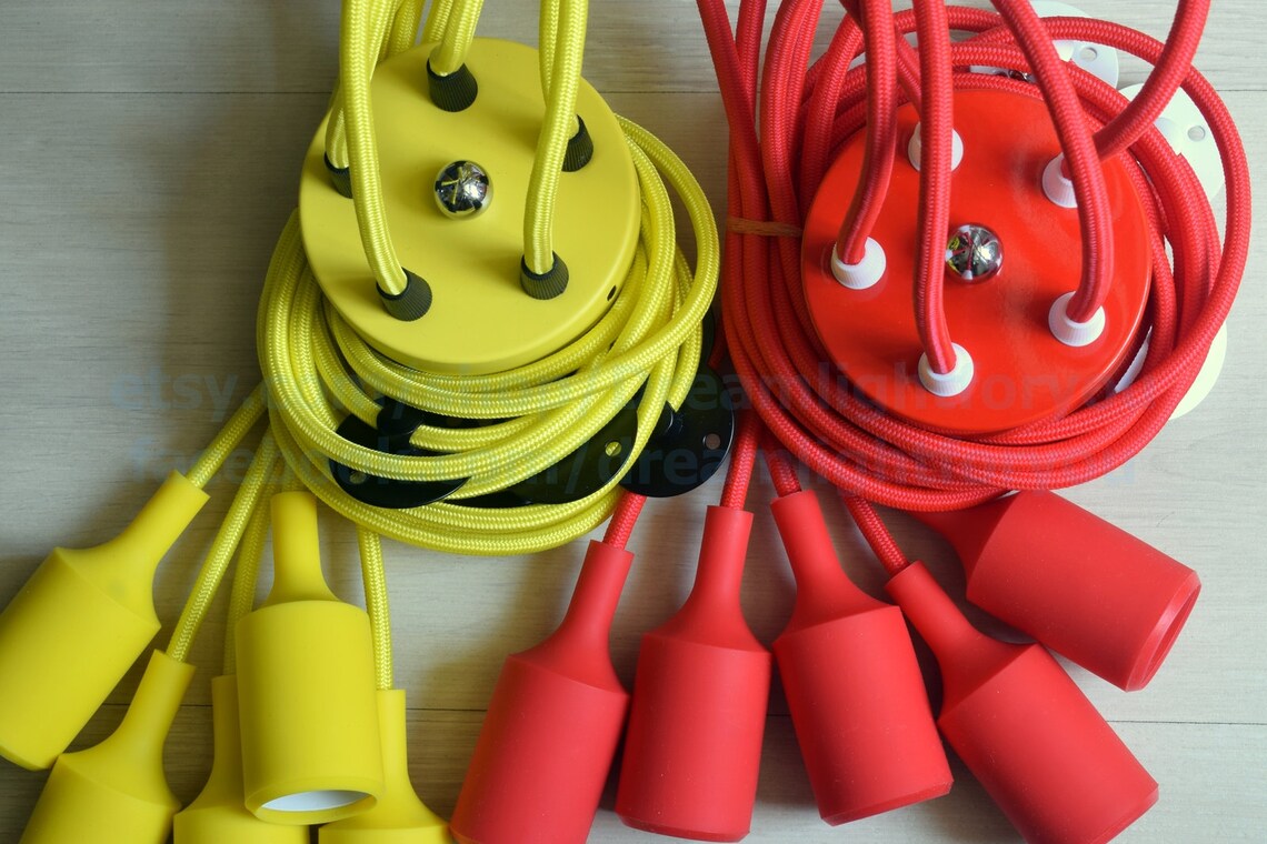 Red Octopus Chandelier 2-15 Pendant Light Spider Light - Etsy