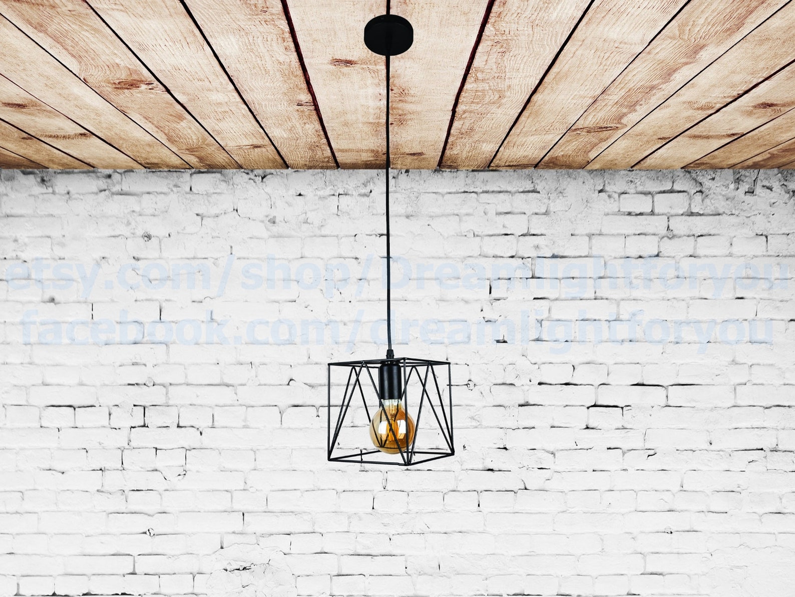 Three Light Linear Cluster Lighting Caged Pendant Lighting - Etsy