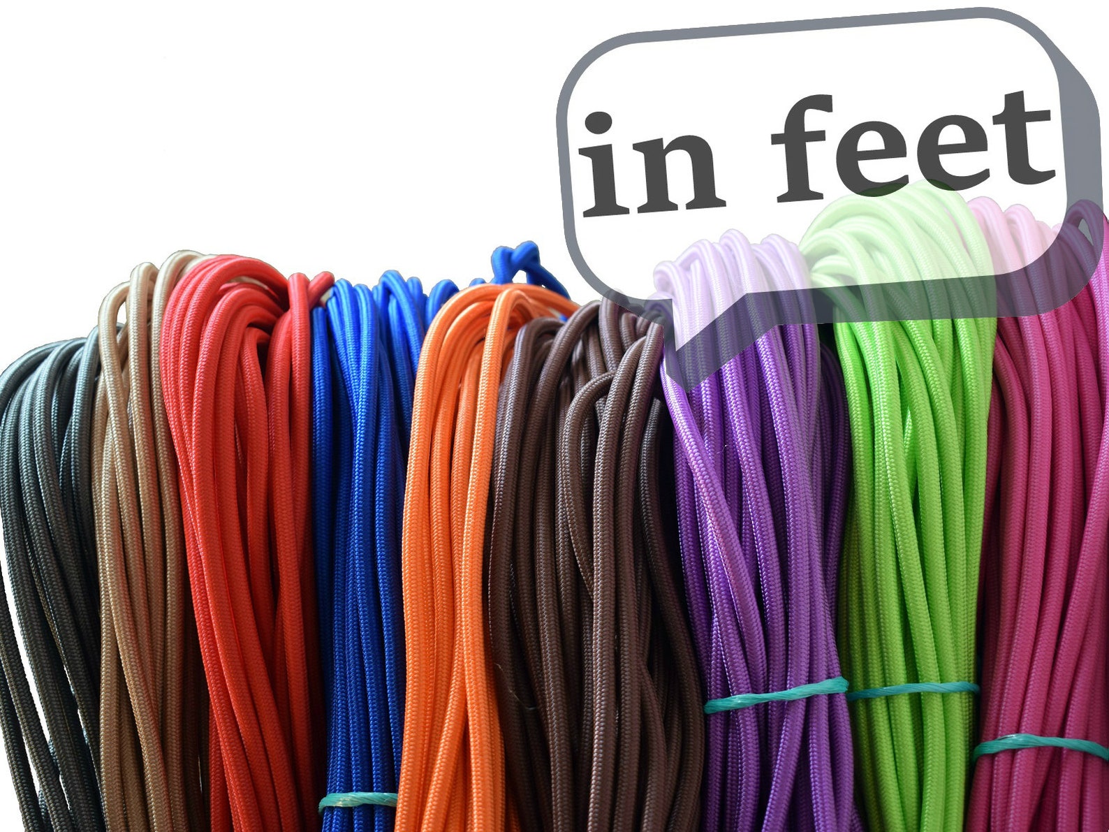 Textile Cable 1-100 Feet Lamp Cord Fabric Covered Cord Cloth Lamp Wire ...