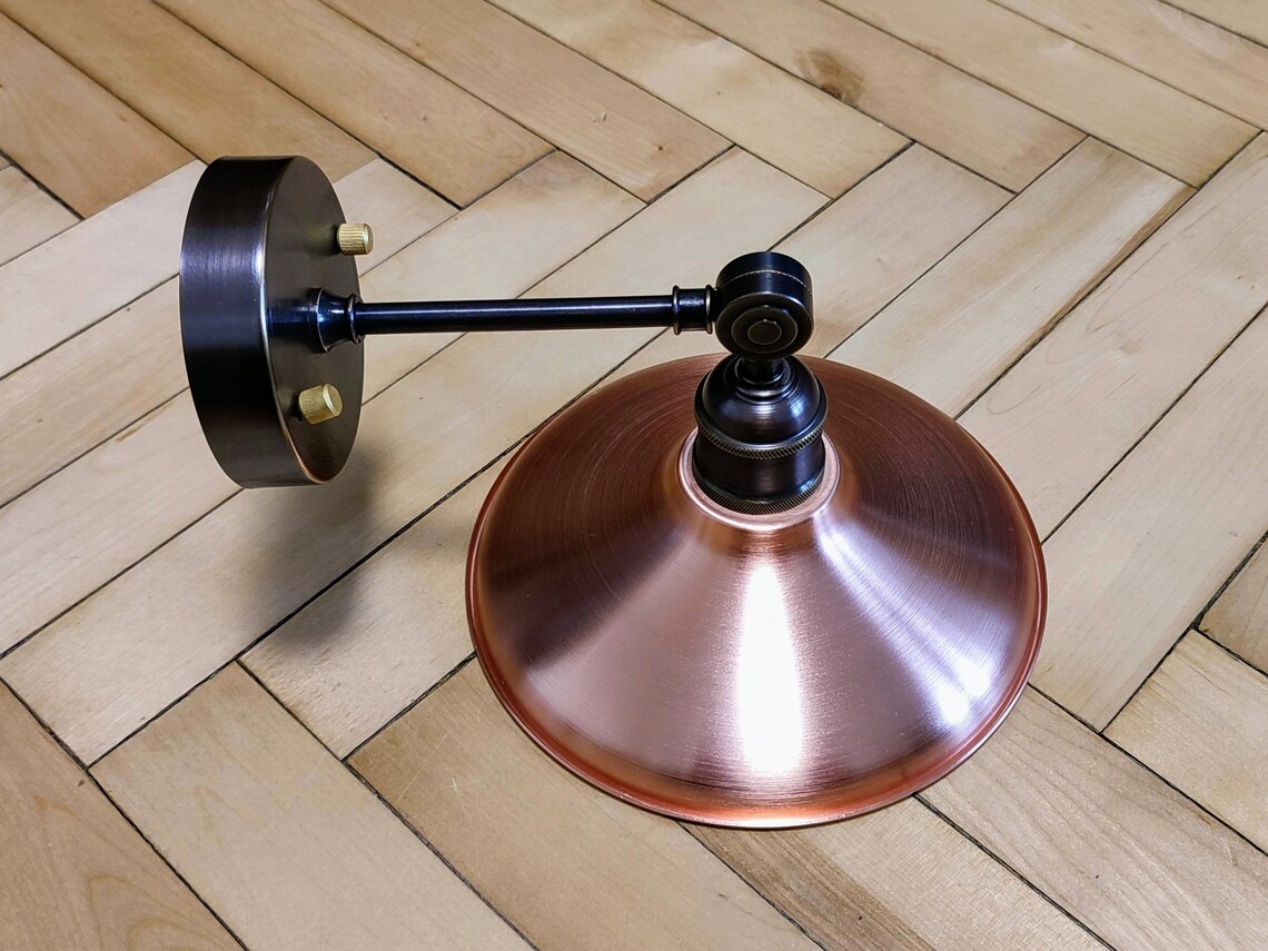 Red Copper Wall Sconce Cuprum Wall Lights Vintage Copper Wall - Etsy