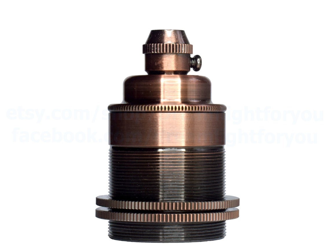 Copper Threaded Light Bulb Socket Shade Ready E26 Socket - Etsy