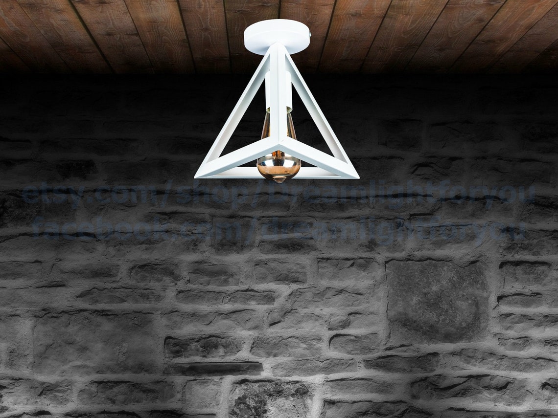 Pyramid Flush Mount Light Ceiling Lighting Fixture Pendant - Etsy