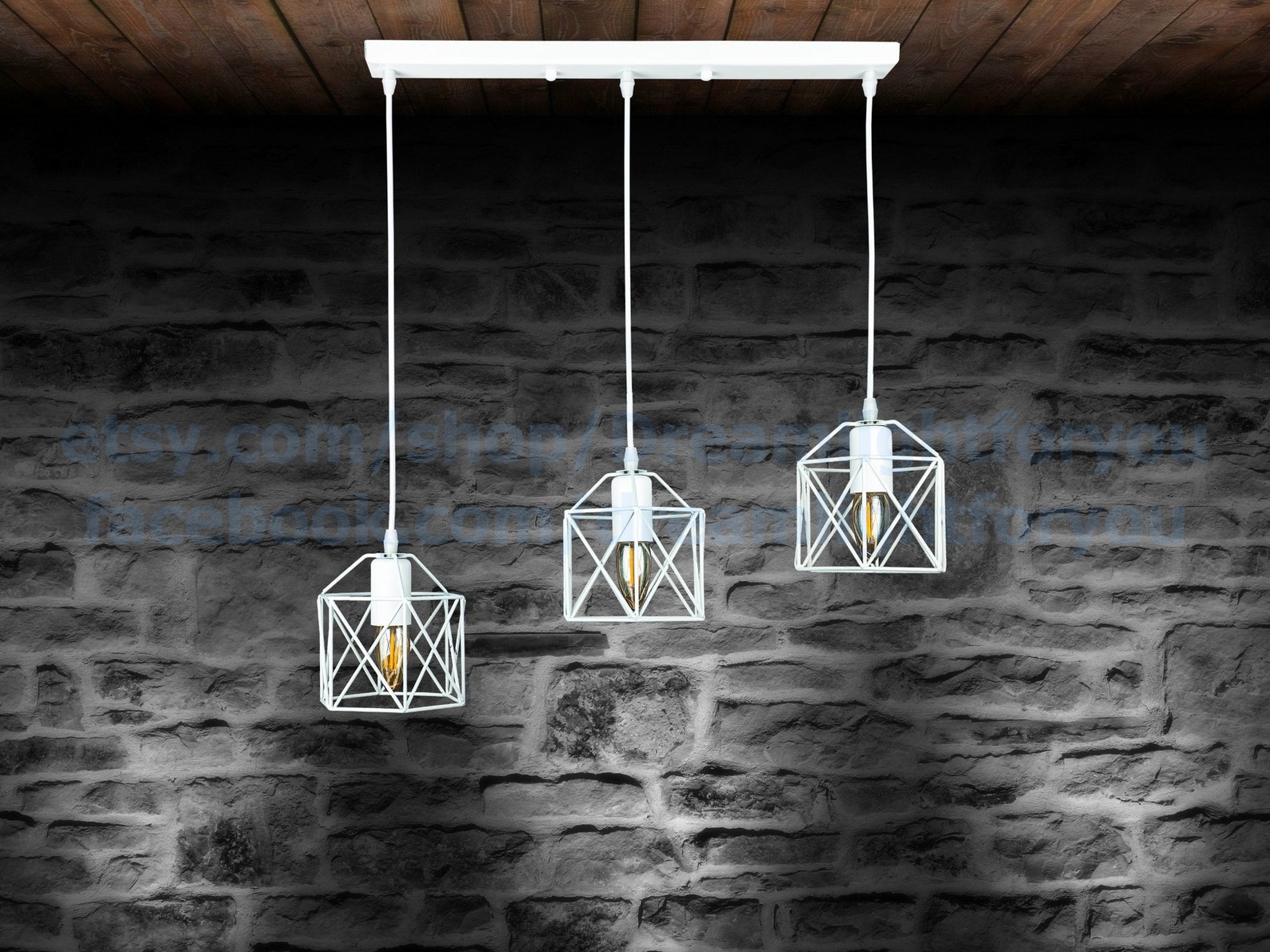 3 Light Cluster Pendant Lighting White Triple Chandelier 3 - Etsy