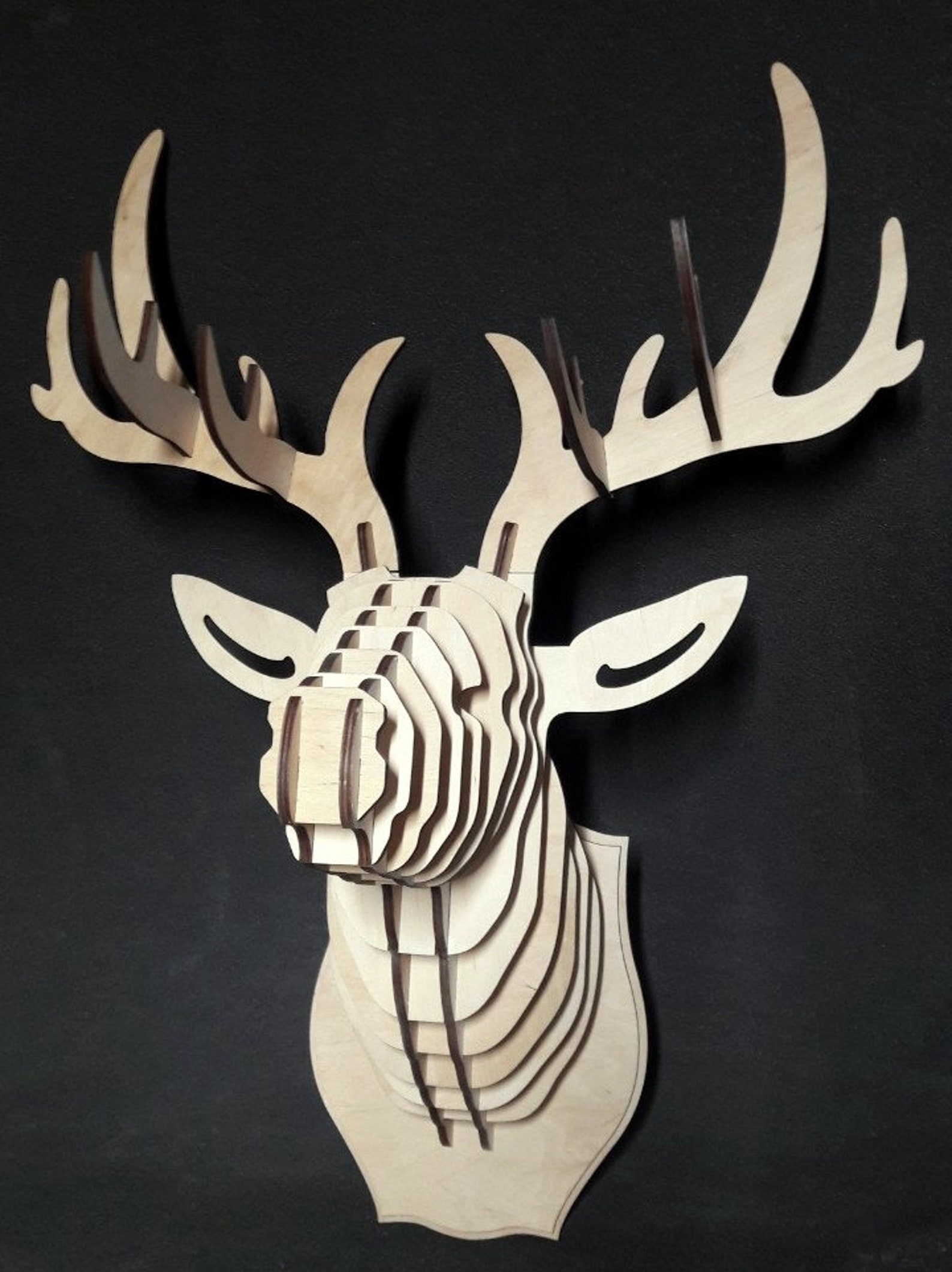 Deer Head 3D Puzzle Animal Head Cardboard Animal Head MDF Deer Head ...