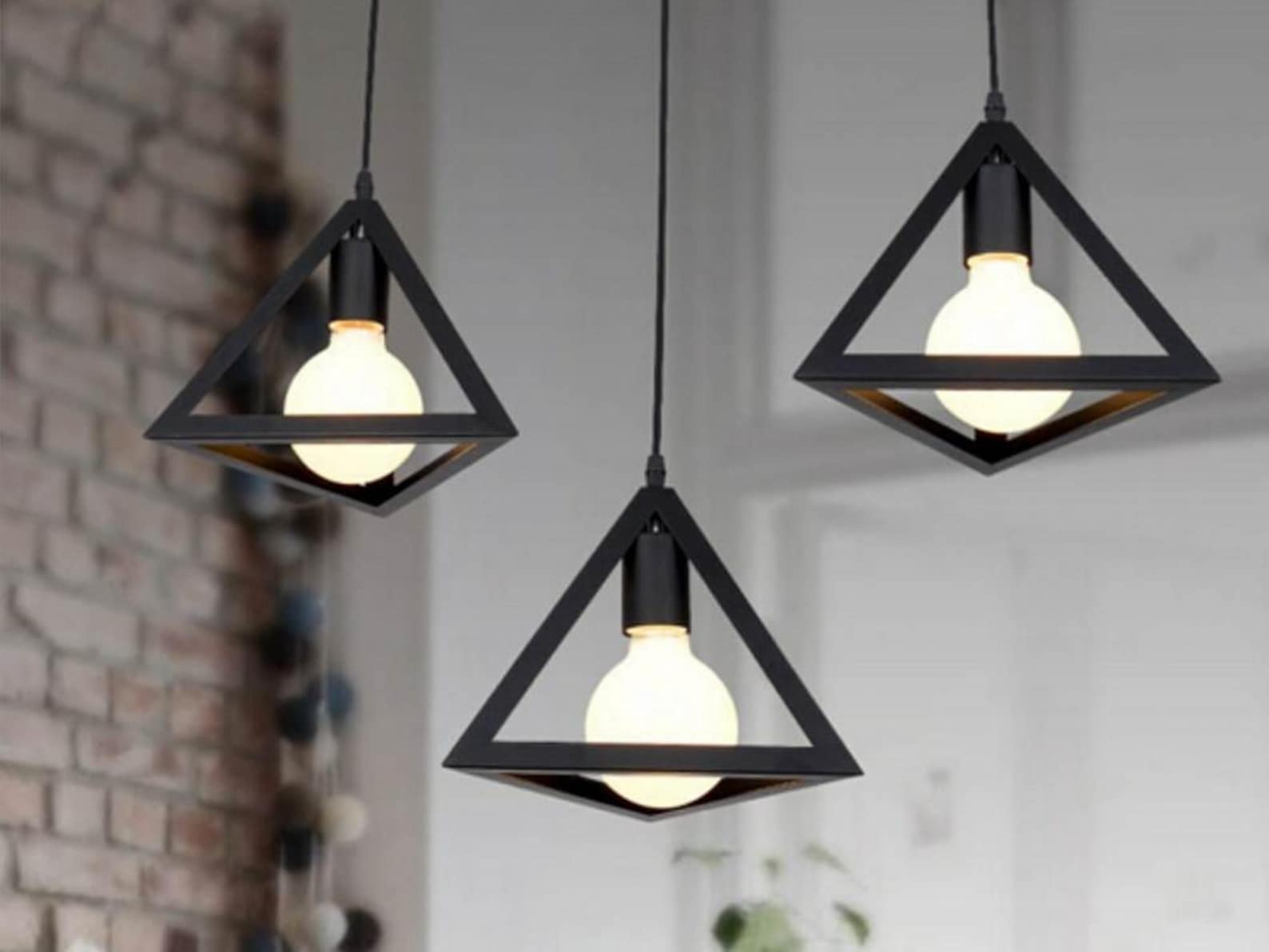 Iron Pyramid Pendant Light Stylish Chandelier Kitchen - Etsy