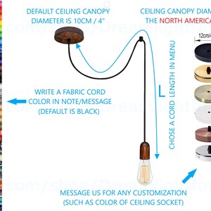 Swag Wood Pendant Light off Center Ceiling Lamp Swag Mount Pendant ...