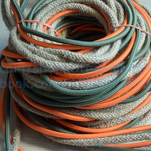 Textile Cable 1-50meters (3-166ft) Cloth Covered Wire Rayon Fabric Cord ...