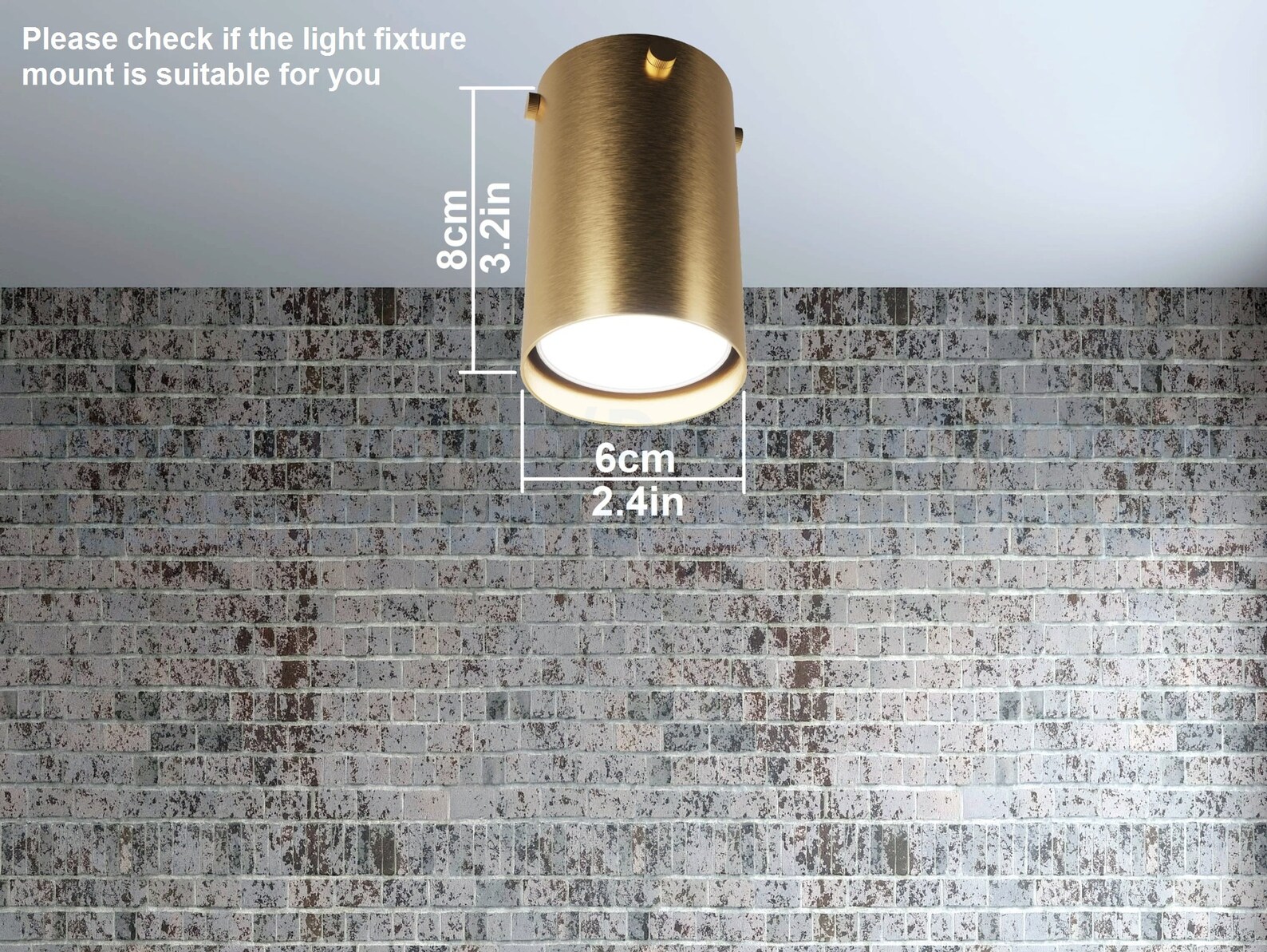 Flush Mount Pipe Ceiling Light Fixture Downlight Brass Patina | Etsy