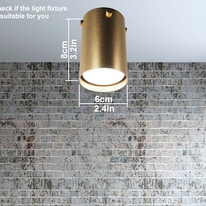Flush Mount Pipe Ceiling Light Fixture Downlight Brass Patina ...