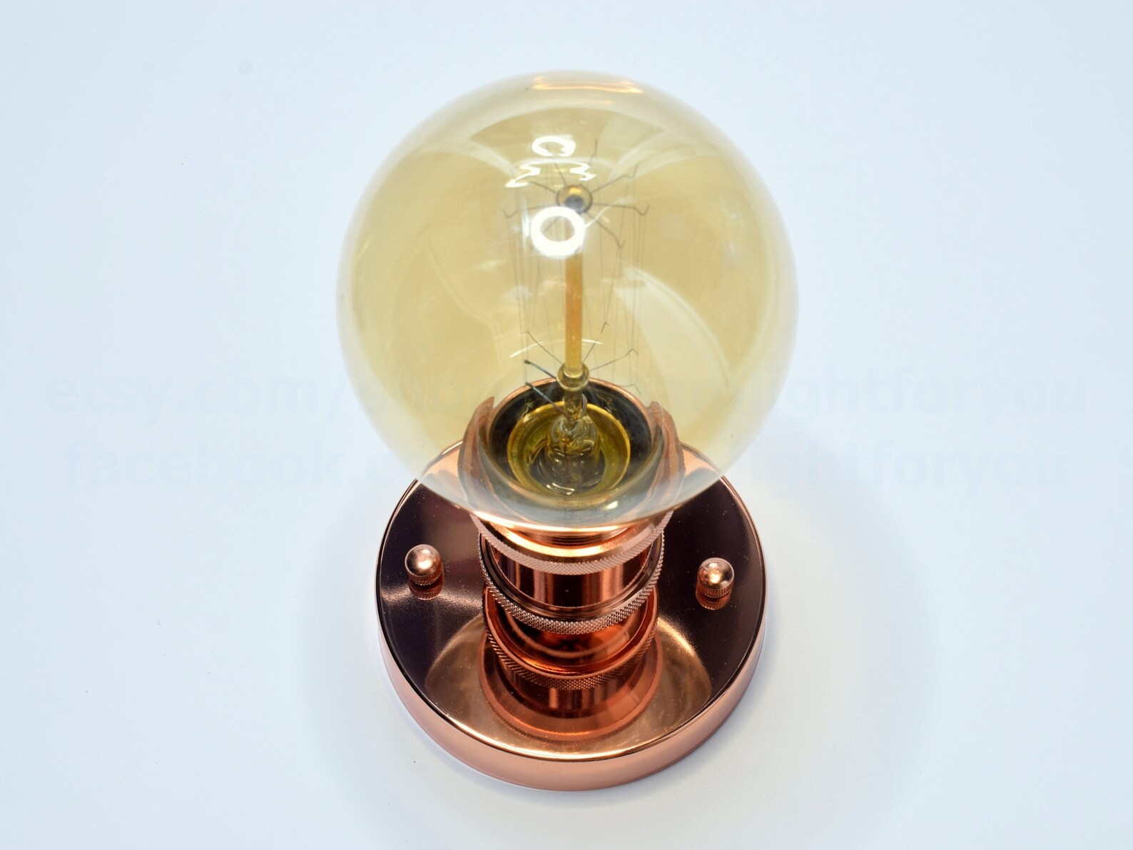 Polished Copper Wall Sconce / Ceiling Light Fixture Wall Light | Etsy