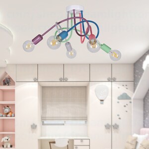 Colorful Semi Flush Mount Ceiling Light Kids Ceiling Light Fixture ...