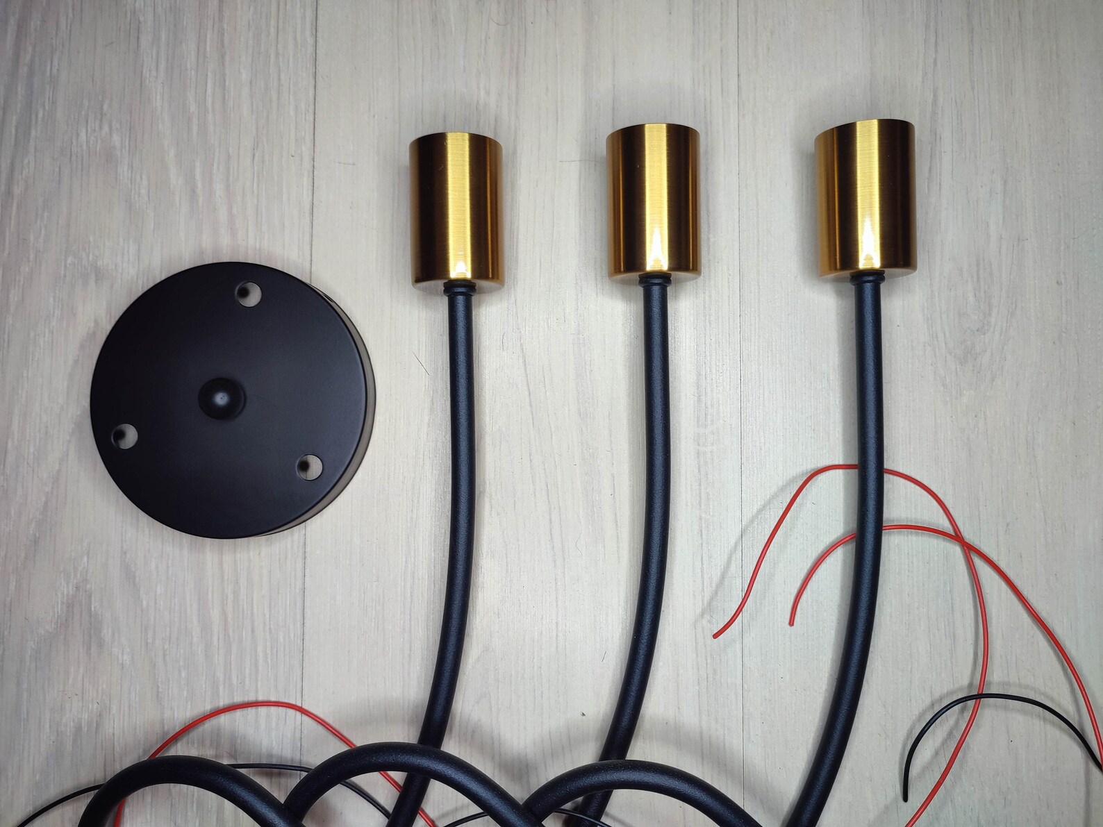 Black Copper Triple Ceiling Light Fixture Triple Light Semi - Etsy