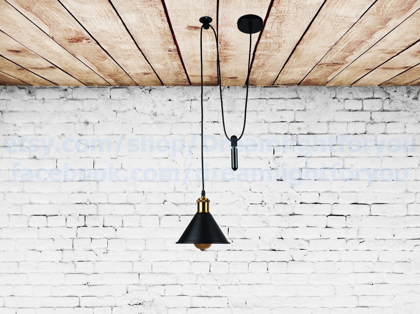 Counterweight Light Pulley Pendant Light Block Pendant Lighting Hanging ...