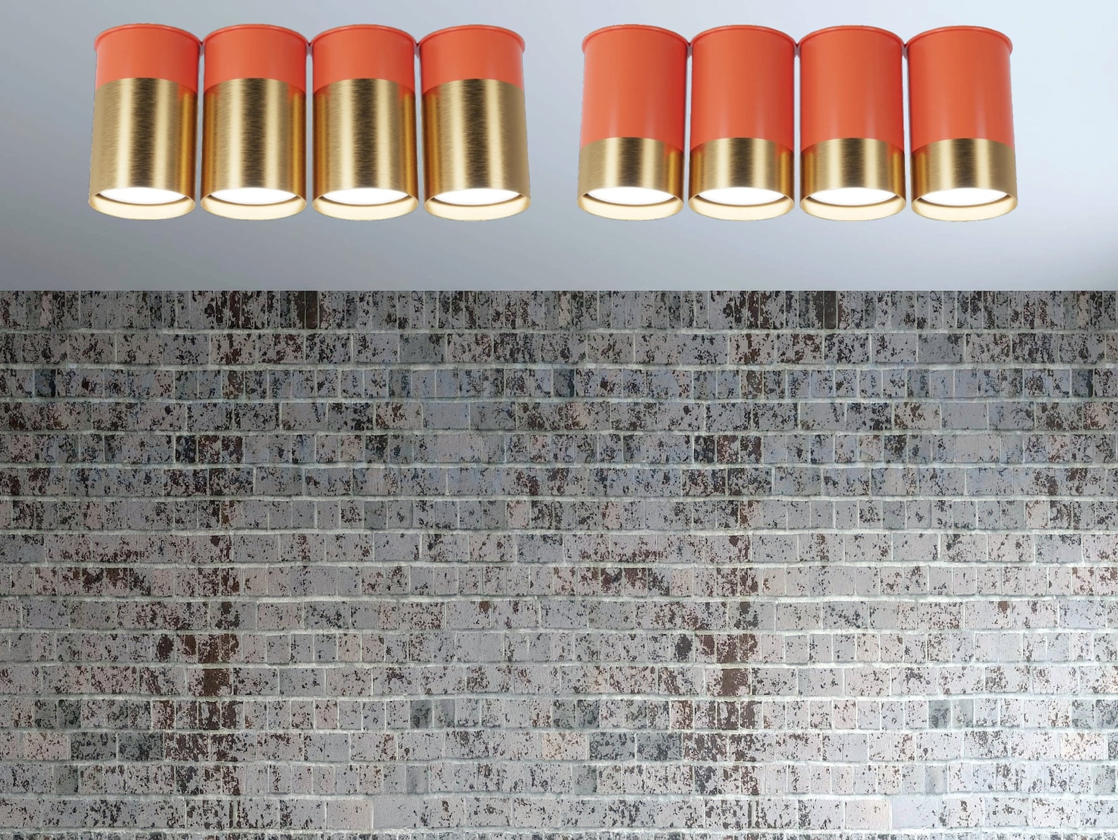 Coral Color Ceiling Light Fixture Flush Mount Pipe Brass - Etsy