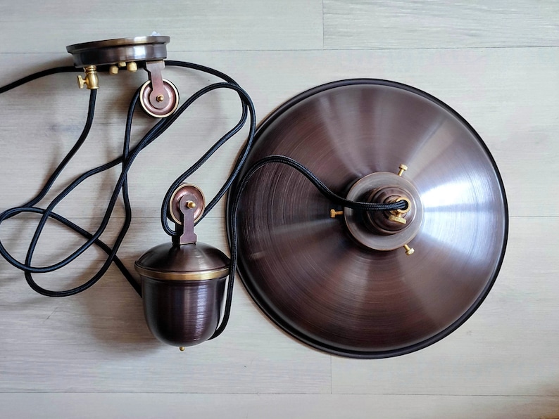 Counterweight Light Brass Rise and Fall Pendant Light Pulley Pendant ...