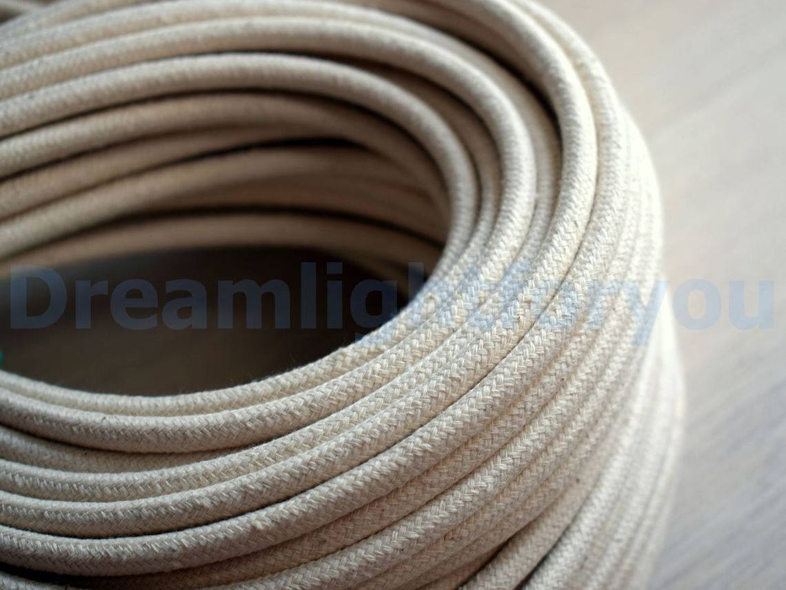 Cotton Textile Cable 1-25m 3-80ft Fabric Covered Wire | Etsy