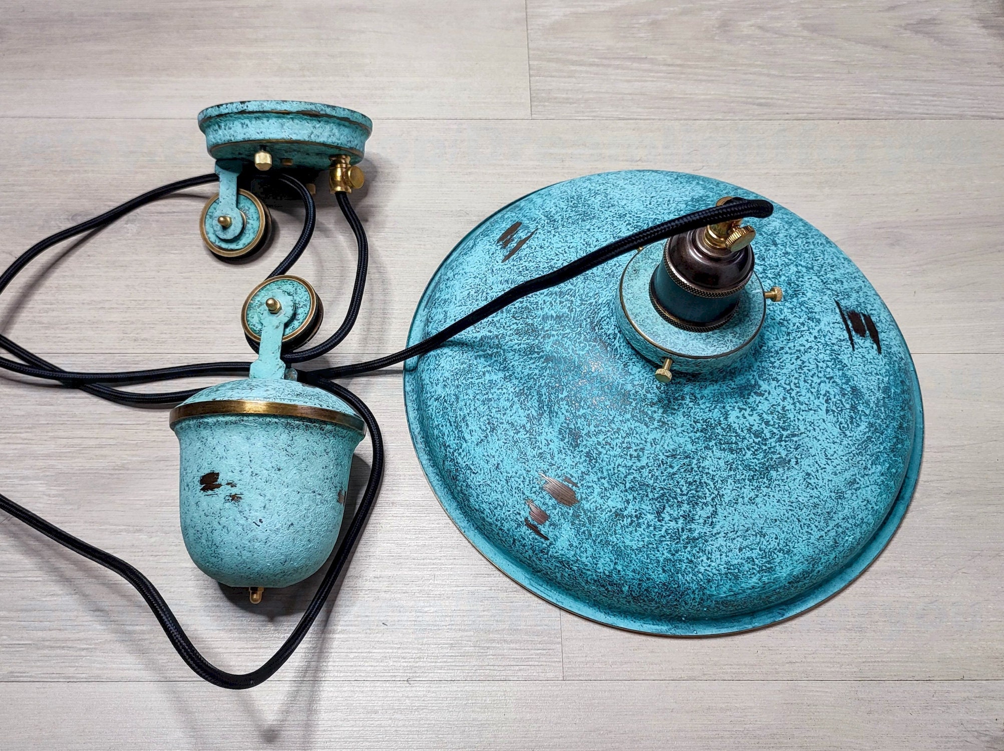 Brass Pulley Pendant Light Counterweight Light Rise and Fall Pendant ...