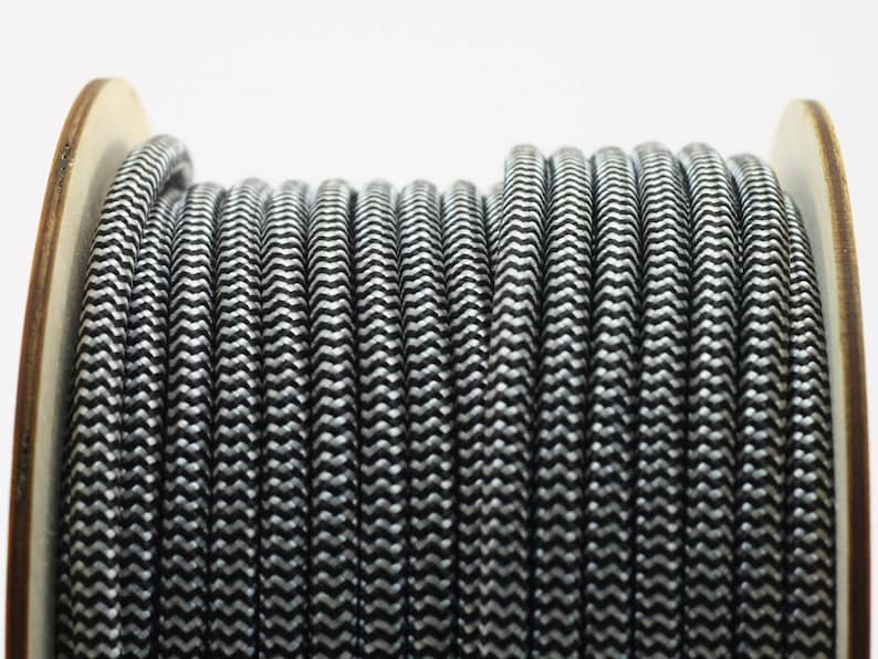 Chevron Pattern Textile Cable 1-25m 3-80ft Fabric Covered - Etsy