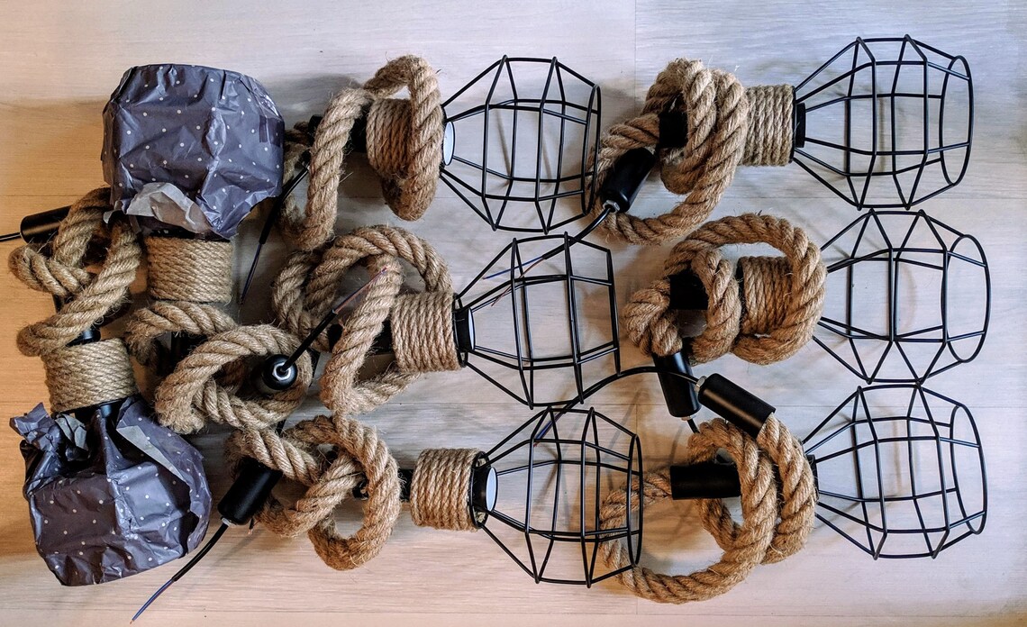 Cage Shade Farmhouse Rustic Lighting Industrial Lighting | Etsy