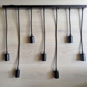 Multi Light Linear Ceiling Pendant Light 3 5 7 Light Ceiling Bar Light ...