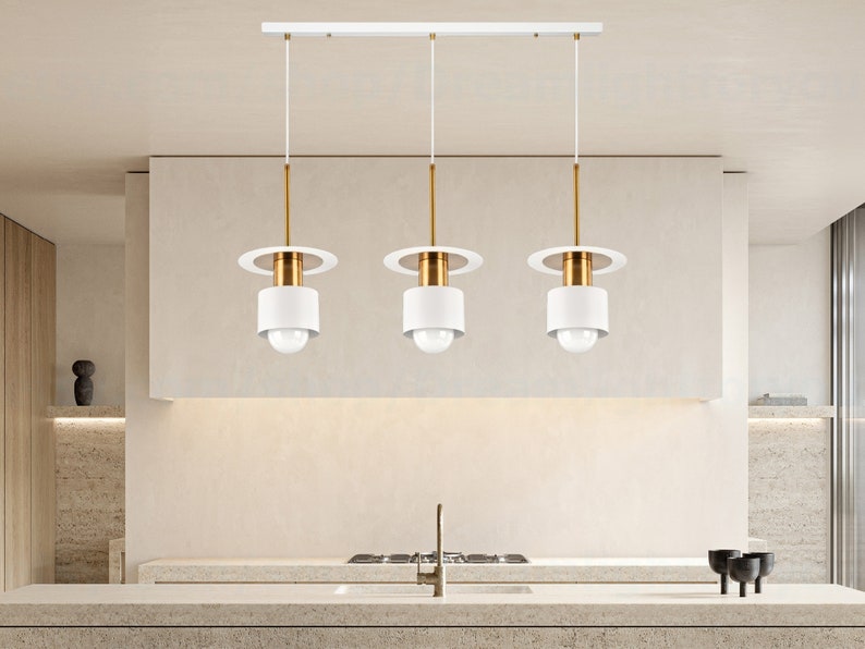 Wine Red Linear 3 Way Pendant Light for Kitchen Island 3 Lamp - Etsy