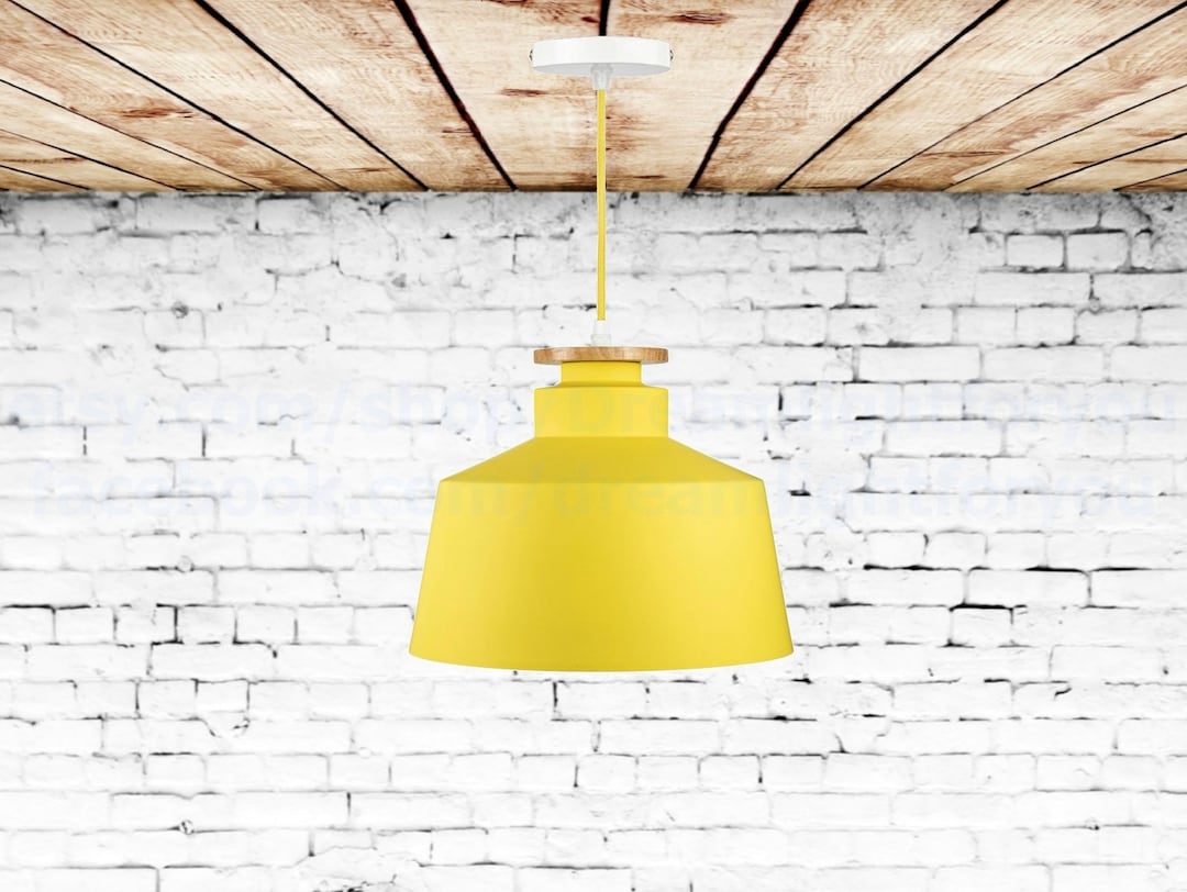 Yellow Shade Pendant Lighting Scandinavian Pendant Light Dining Room ...