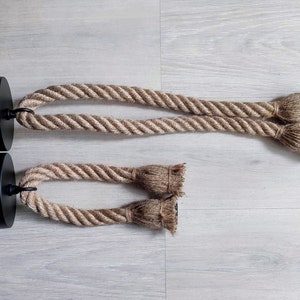 Double Head Jute Rope Pendant Light Manila Rope Lamp Hemp Rope 2 Lights ...