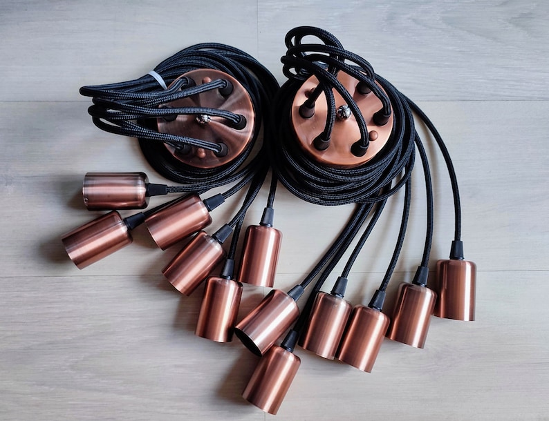 Dining Room Light Fixture Copper Spider Light Fixture 3-20 - Etsy