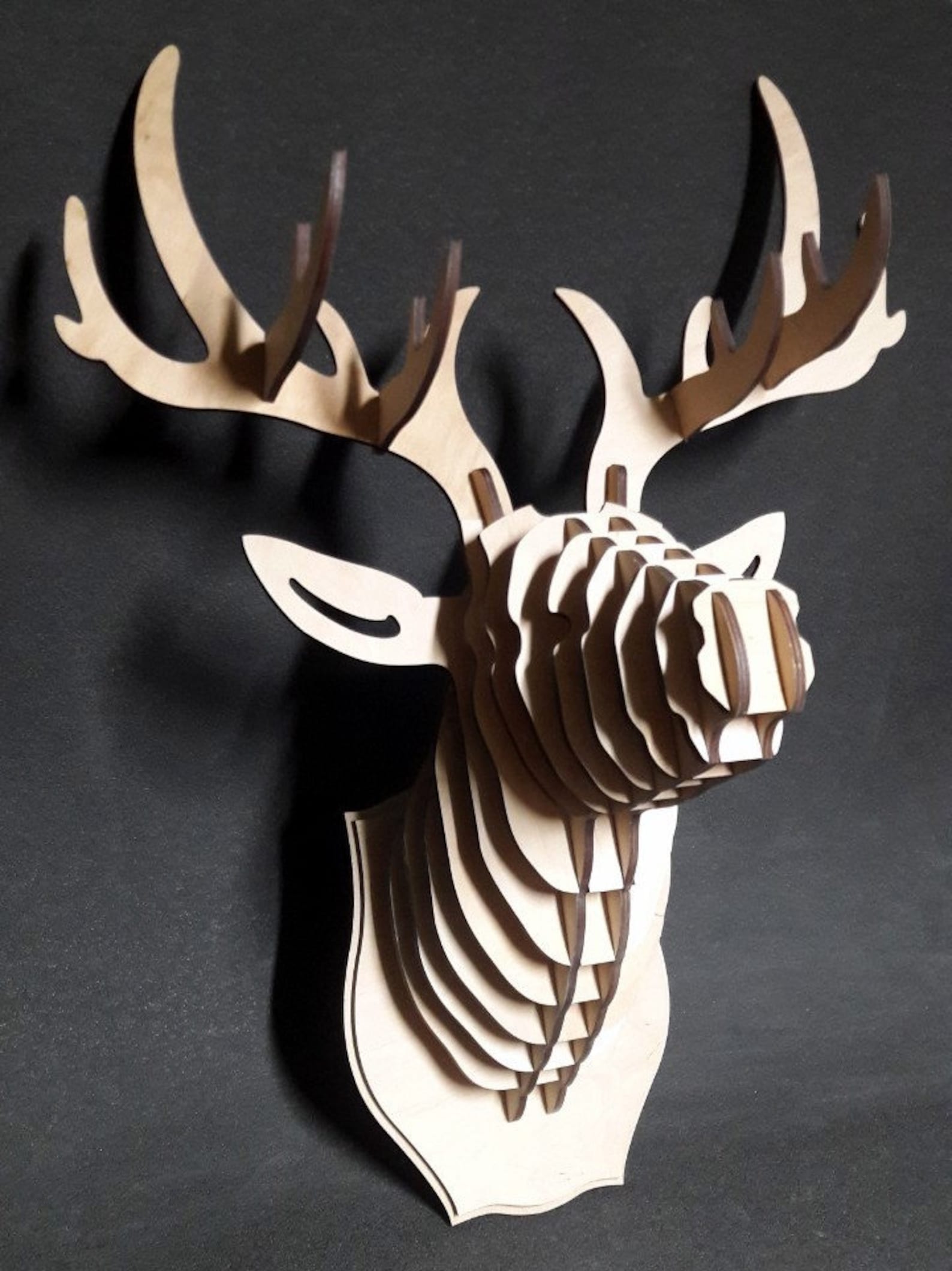 Deer Head 3D Puzzle Animal Head Cardboard Animal Head MDF Deer Head ...