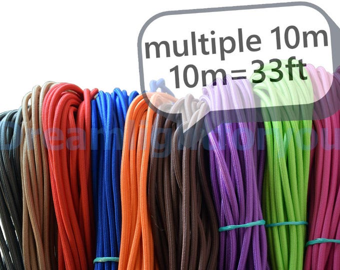 Fabric Covered Wire 6 Feet DIY Textile Cable Color Cord Retro Loft ...