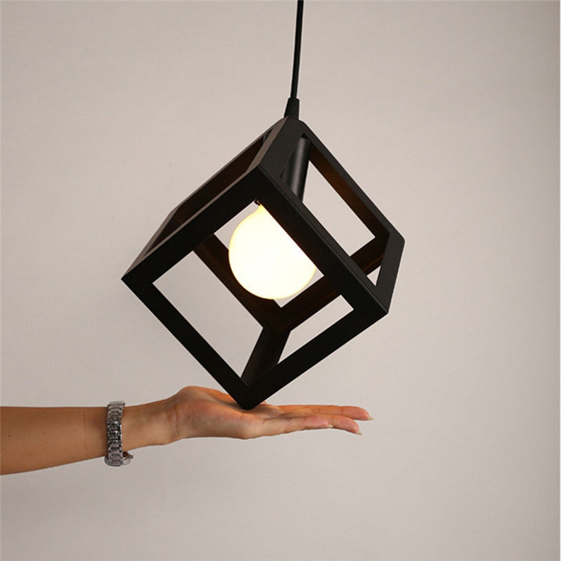3 Cubes Iron Pendant Light Fixture Industrial Chandelier - Etsy