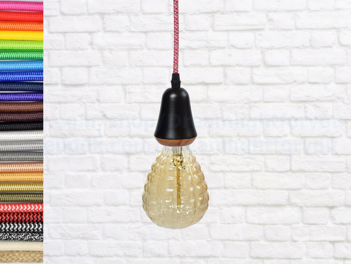 Timber Light Socket Pendant Light Wood Pendant Lamp Socket - Etsy