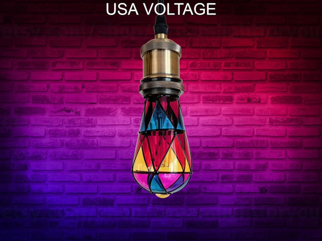 Hand Painted ST64 Edison Bulb LED Edison Bulbs 120V 6W Light Bulb for ...