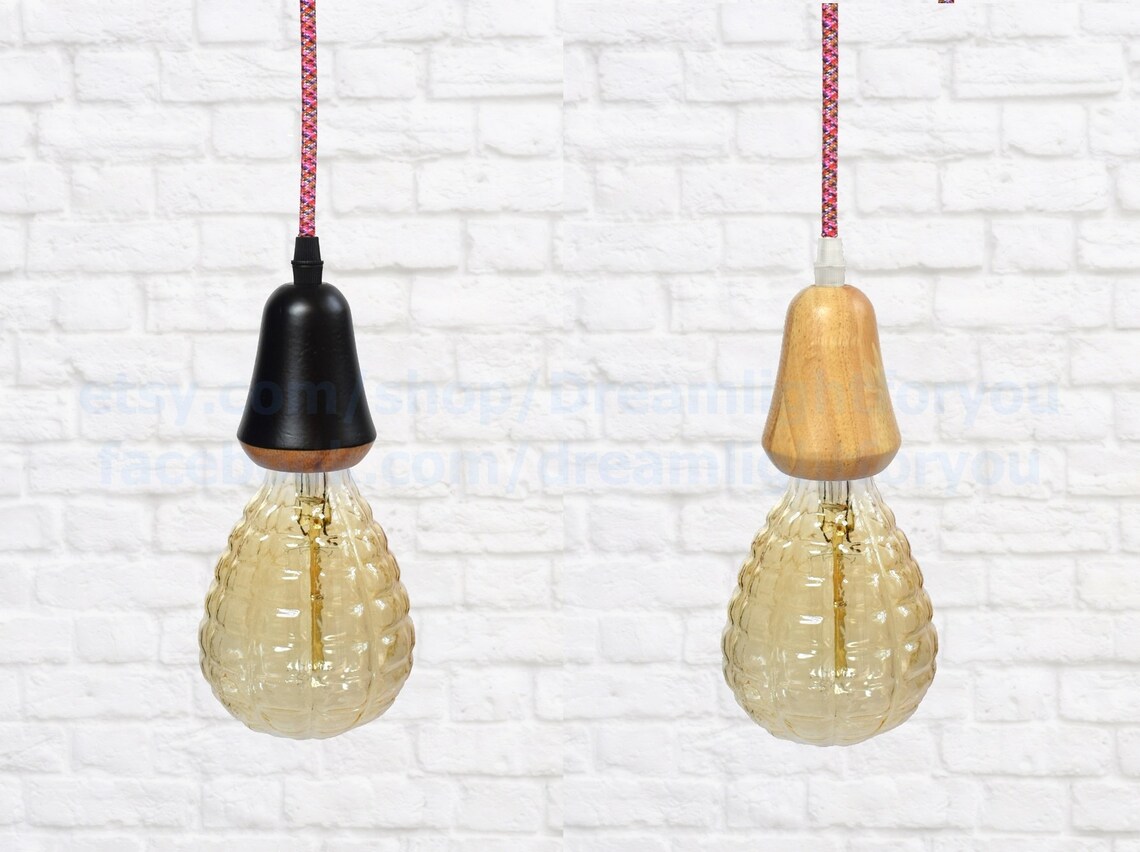 Timber Light Socket Pendant Light Wood Pendant Lamp Socket - Etsy
