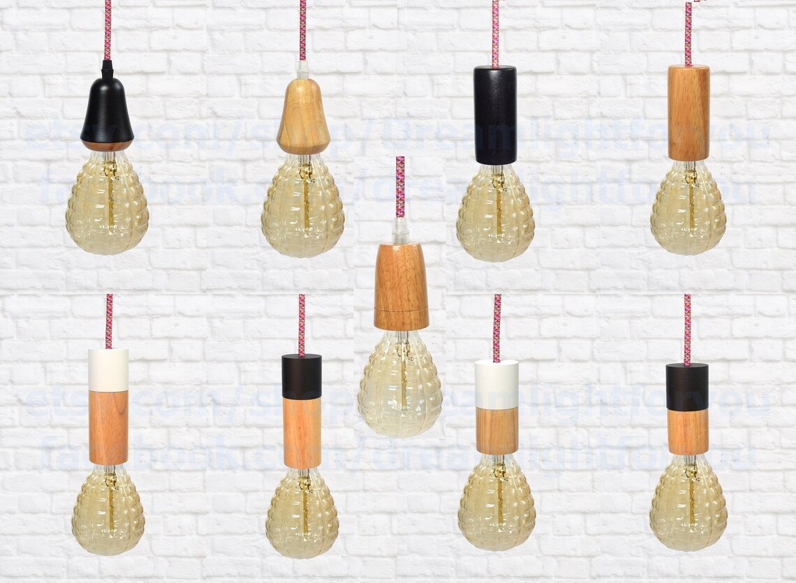 Timber Light Socket Pendant Light Wood Pendant Lamp Socket - Etsy